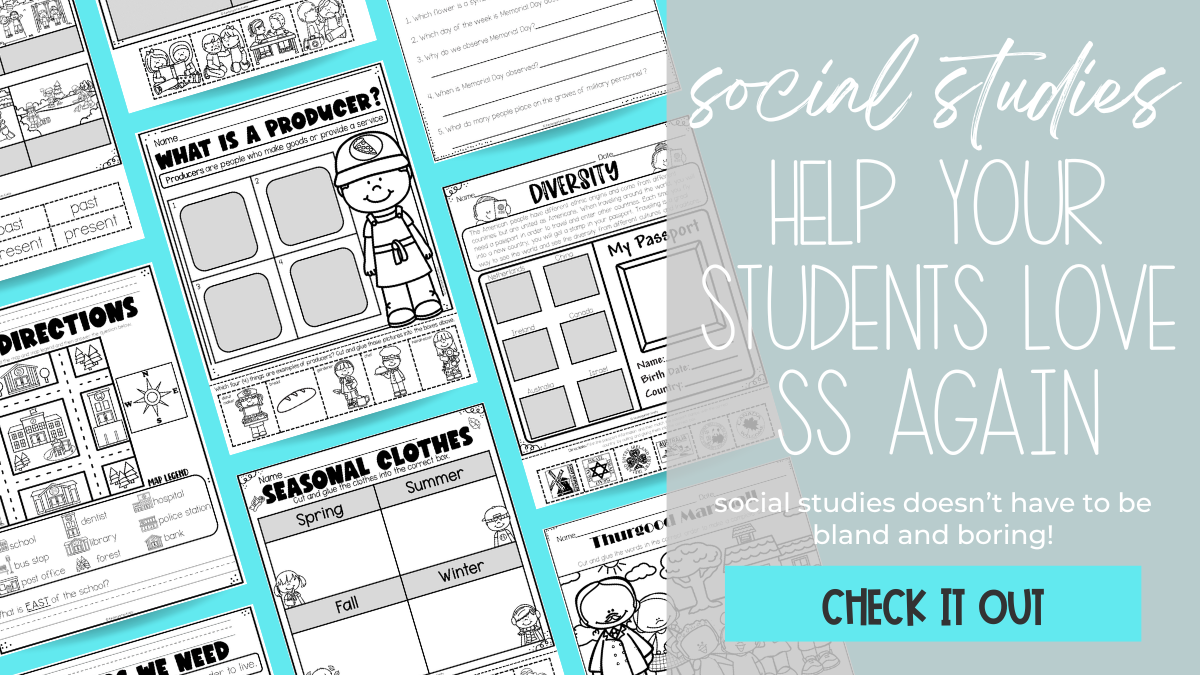 Help Your Students Fall in Love with Social studies - Kindergarten Kristy